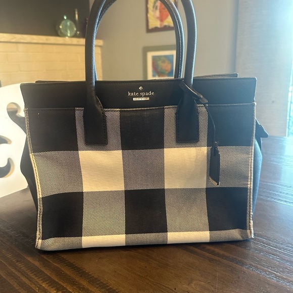 kate spade | Bags | Kate Spade Black And White Checkered Womens Bag ...